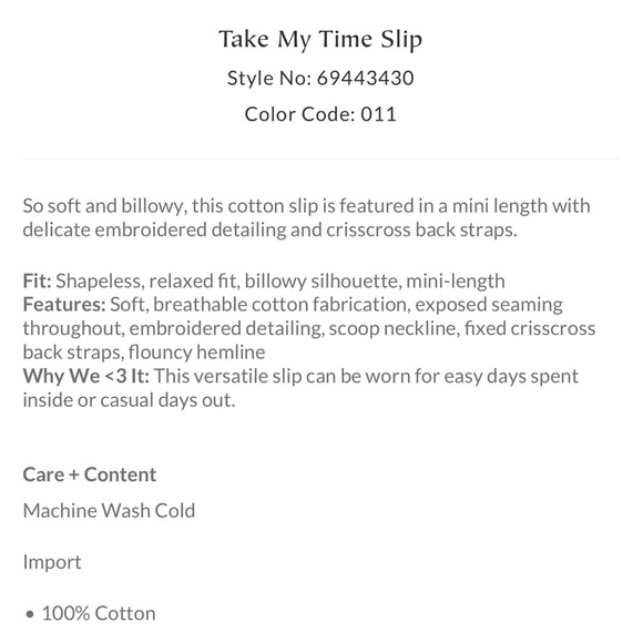 Free People | Dresses | Fp Take My Time Slip | Poshmark